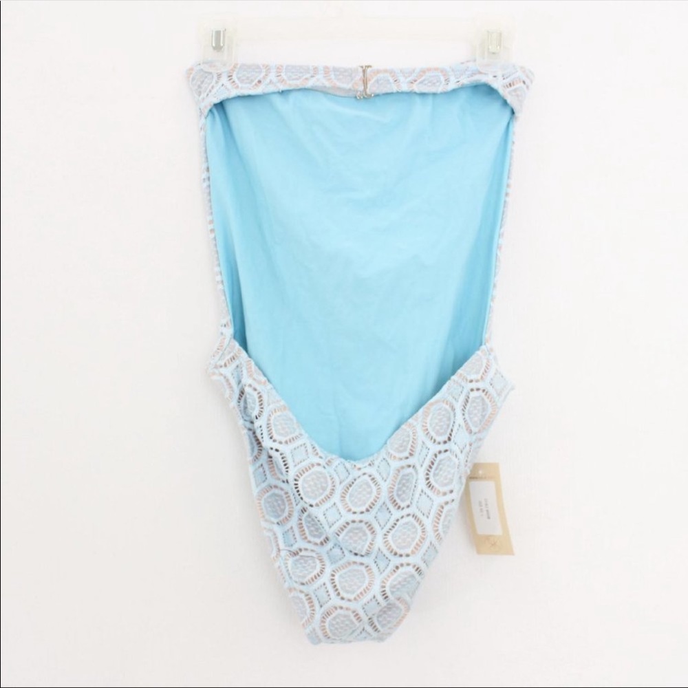 Risk Strapless Lace One Piece Swimsuit - Gem